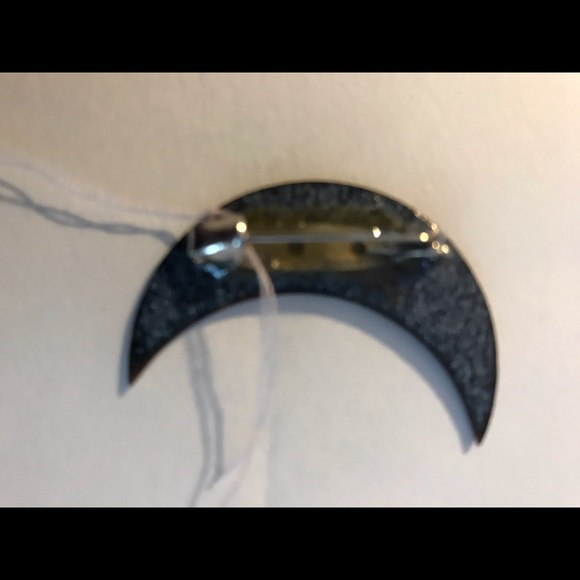 Jewelry | Vintage Handcrafted Enameled Crescent Moon Pin | Poshmark